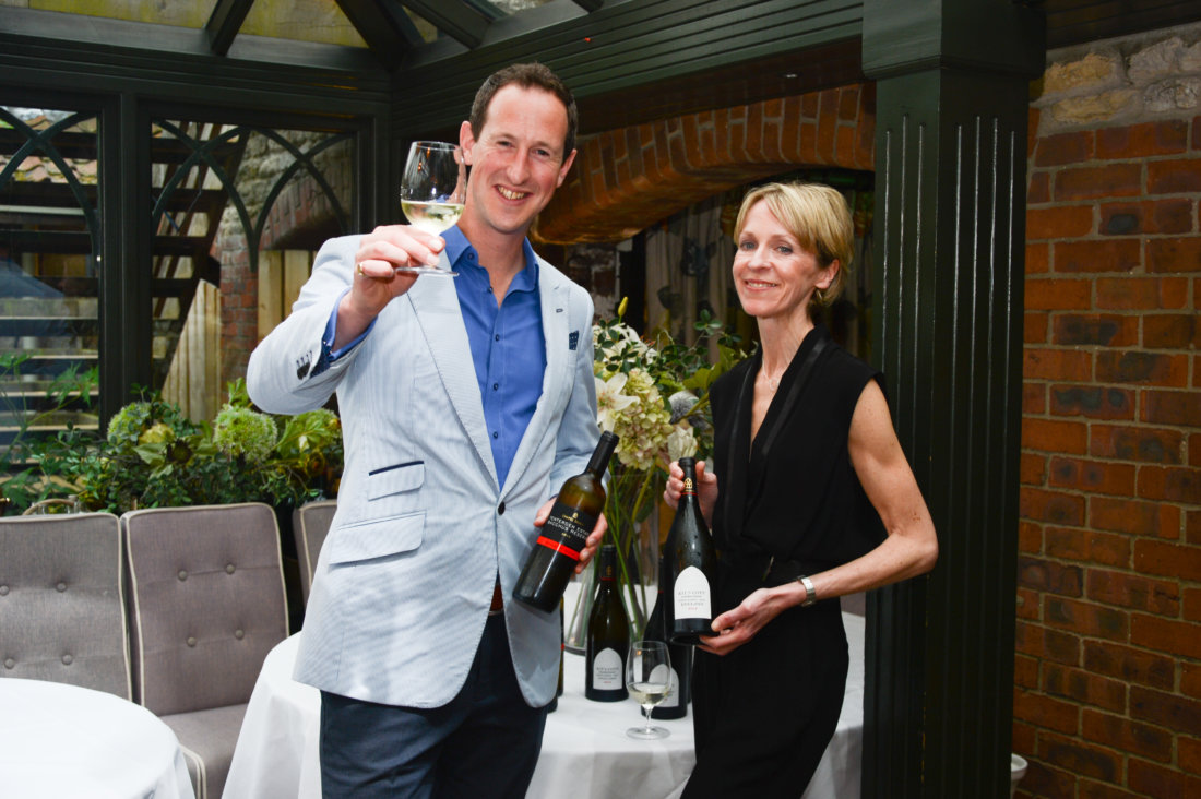 Susie and Peter toast English wine - credit Emma Dodsworth - Susie & Peter